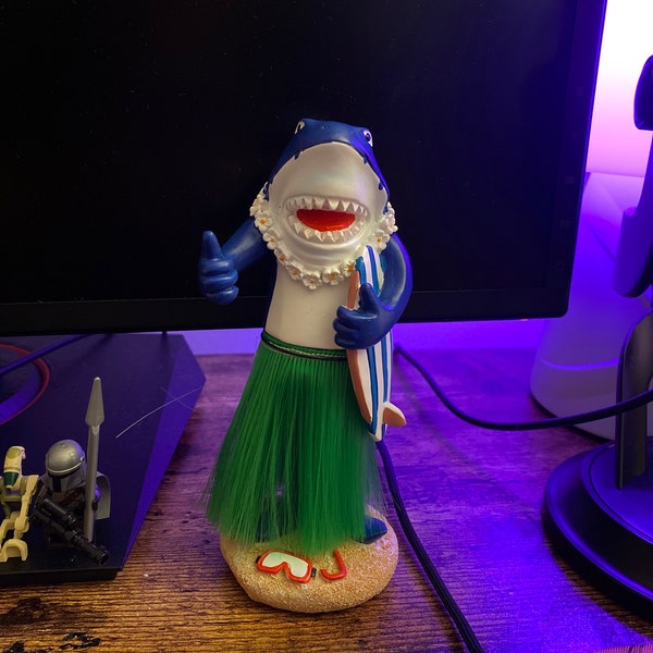 Hula Shark Bobblehead, Hawaiian Car Dashboard Figurine - Etsy