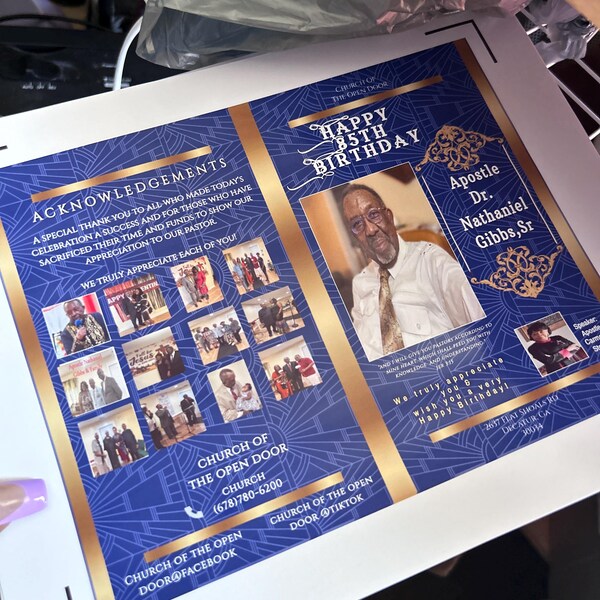 CANVA Church Usher Anniversary Day Program | 11x8.5 US Letter Bulletin ...