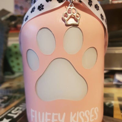 Paw Print Painted Mason Jar Bank, Bank, Piggy Bank, Painted Mason Jar ...