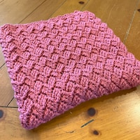 Diagonal Diamonds Basket Weave Crochet Throw Blanket Pattern, Basket ...