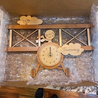 Airplane Wood Nursery Wall Clock: Personalized Baby Kids - Etsy Italia