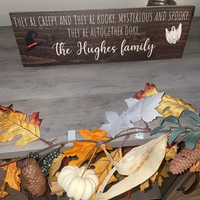 Addams Family Sign,personalized,your Surname,tombstone Shape,halloween ...