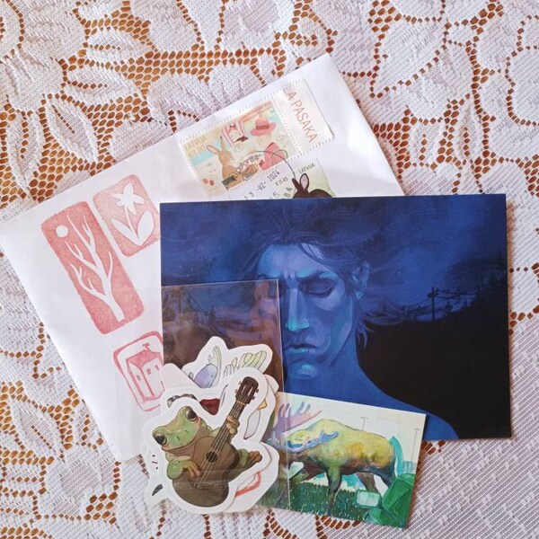 MOOSE Bookmark Illustrated Bookmarks Cozy Art Cute Bookmark Matte ...