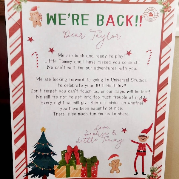 Printable Elf Report Card - Personalized Elf Notes for Kids - Digital ...