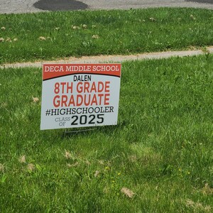 8th Grade Graduation Yard Sign Wire Stake Incl., Senior 2024, DIY File ...