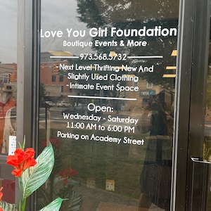 Shop Hours Decal Custom Hour Decal hours With QR Code Custom Storefront ...