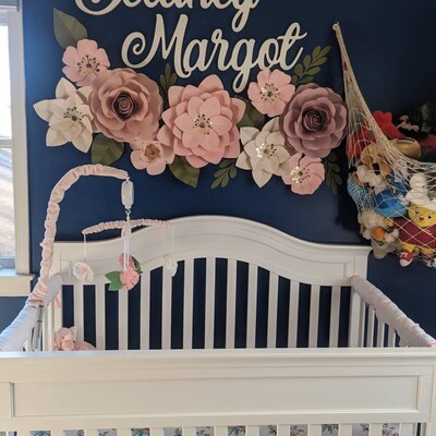 Boho 11 Pieces Paper Flowers Set, Paper Flowers Nursery Wall, Paper ...