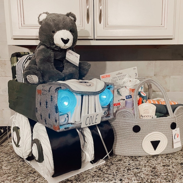 Zoo Diaper Jeep, Safari Theme Baby Shower, Giraffe Diaper Jeep, 4x4 ...