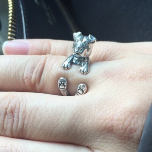 Handmade Pug Cuddle Wrap Ring Sterling Silver 14k Gold | Etsy