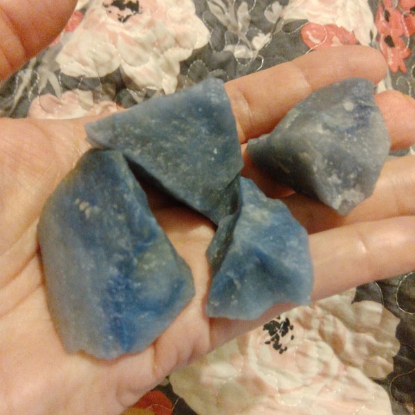 Blue Quartz Rough Natural Stones: Choose 1 Lb, 2 Lbs 5 Lbs or 11 Lbs ...