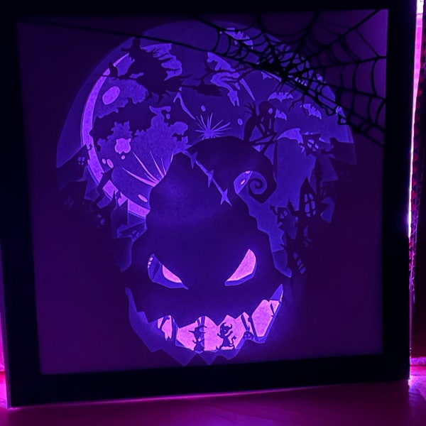 Halloween Light Box Svg, 3D Paper Cut, Template - Etsy