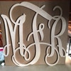Large 24 Inch Unpainted 3 Letter Wooden Monogram - 24" Wooden Decor ...