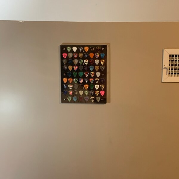 Guitar Pick Collection Display - Custom Laser Cut Wall Hanging, Great ...