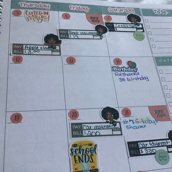 Tiny Dot Date Cover Planner Stickers, Mini Date Circle Calendar Planner ...