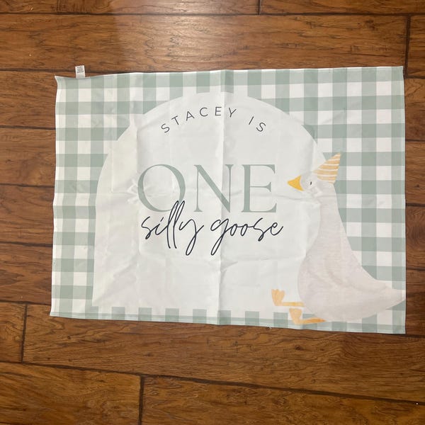 One Silly Goose Birthday Personalized Banner 1st Birthday Silly Goose ...