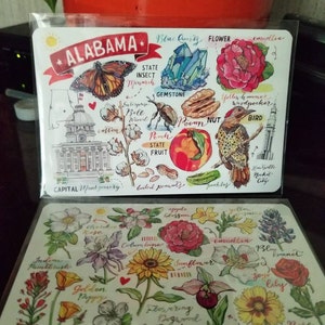 Alabama State Postcard. - Etsy