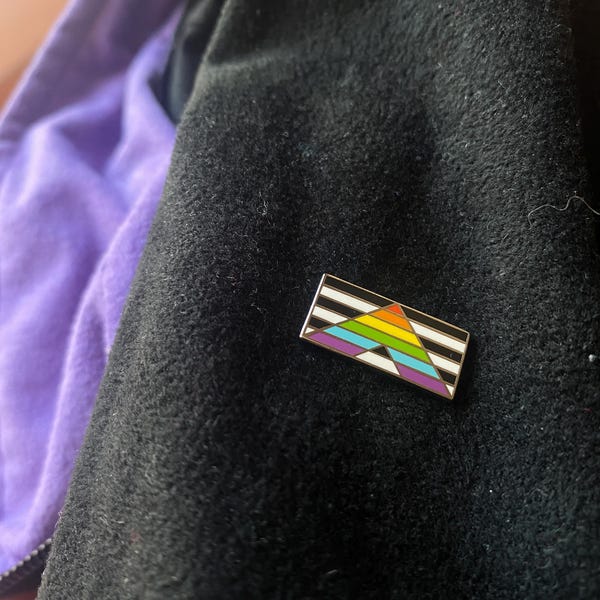 Sapphic Flag Pin — WLW Pride Enamel Badge Difemina LBPQ Lesbian ...