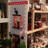 American Flag W/pole flag Holder Available Dollhouse Miniature 1:12 ...