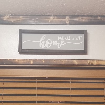 Love Builds A Happy Home Wood Sign - Etsy