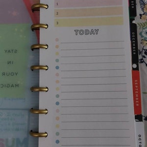 Editable Skinny Mini Bright Rainbow Undated, Horizontal Weekly Planner ...