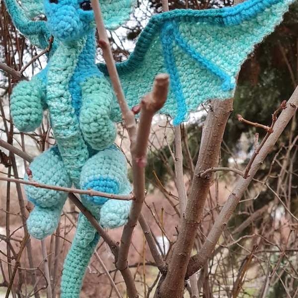 Elemental Water Dragon Crochet Amigurumi Digital PDF Pattern by Crafty ...