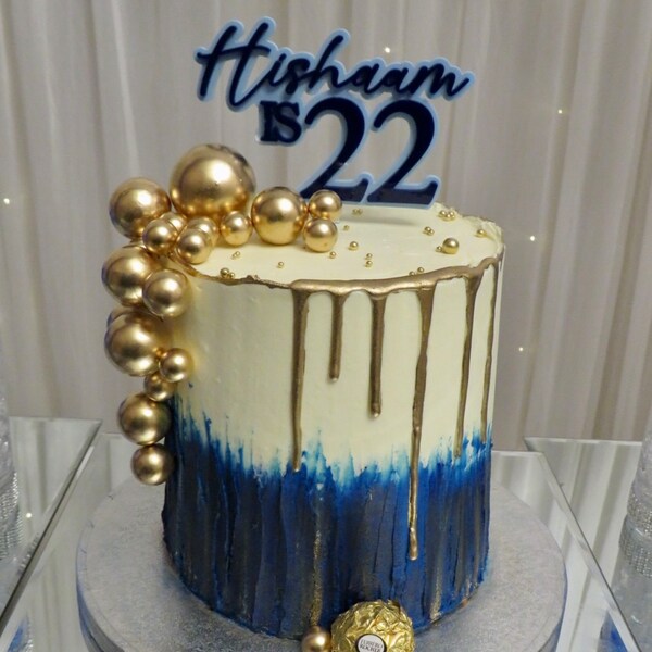 Double Layer Cake Topper | Name is Age | Personalised | Various Sizes ...