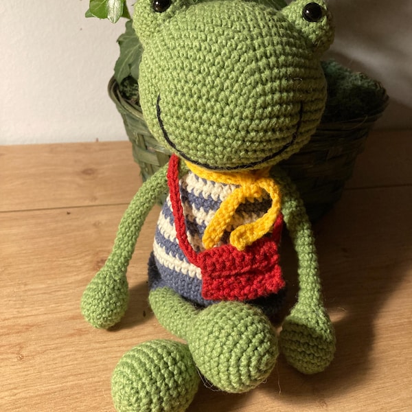 Easy Pattern Crochet Frog With Long Legs Frog Amigurumi PDF Crochet Toy ...