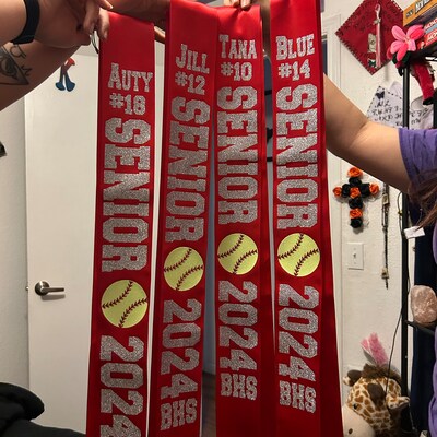 Megaphone Cheer Senior Sash Senior Cheer Sash Senior Night Sash Cheer ...