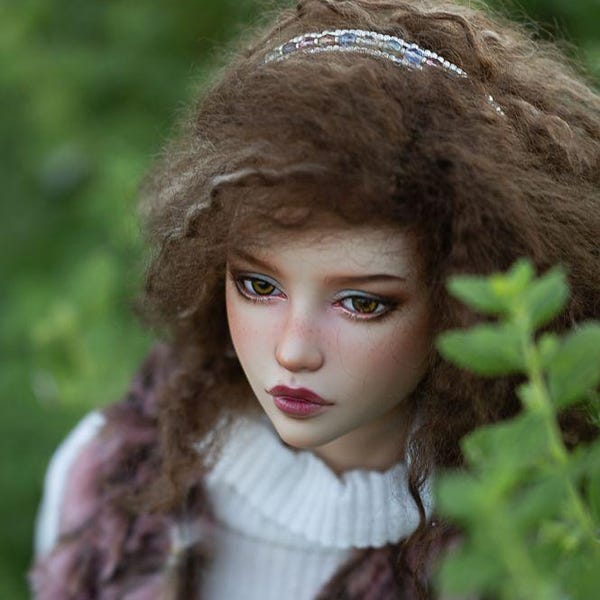 Mohair Yarn Doll Wig With Bangs 5 Colors for Tiny Dolls 3.5-7 Size for ...