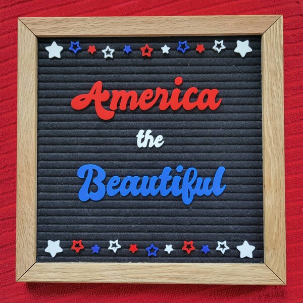 America the Beautiful Letter Board Icons - Red, White & Blue ...