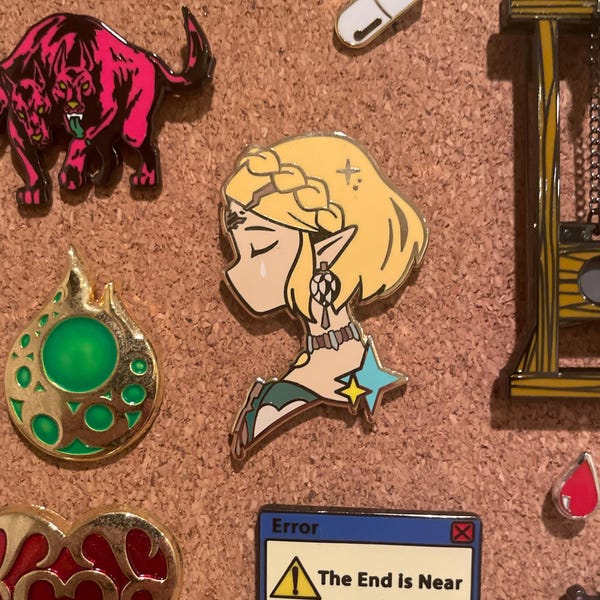 TOTK Link & Zelda Hard Enamel Pin - Loz Pins - Pin Collection - Etsy