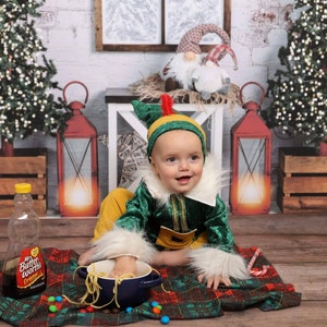 Red Newborn Baby Elf Outfit Elf Photo Props Newborn Elf | Etsy