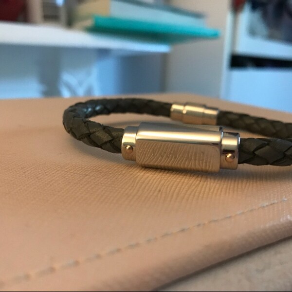 Personalized Sterling Silver Map Charm Beaded Bracelet Custom Map ...