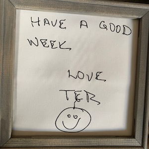 Original Handwriting Gift Custom Handwriting Canvas Sign Personalized ...