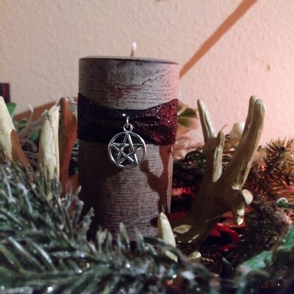 YULE LOG Spell Candle. for Winter Solstice, Yule Log Tradition, & Yule ...