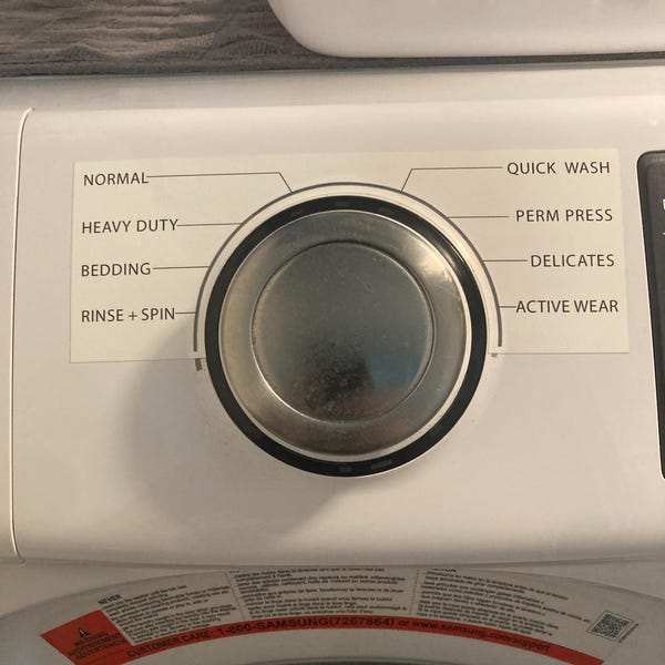 Samsung Model WF45T6000AV Washer Sticker Sheet Labels / Decals - for ...