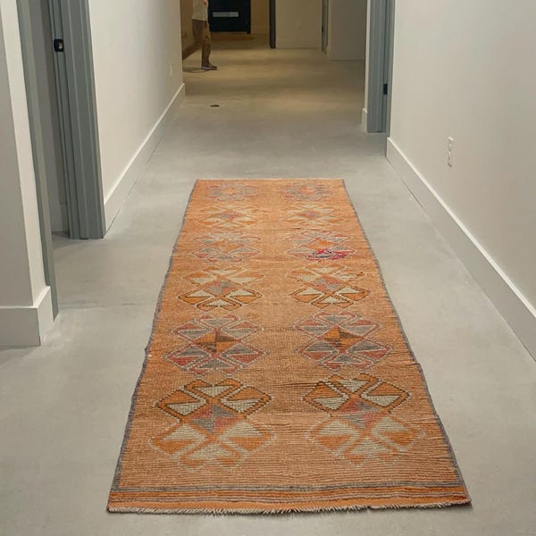 2x4 Vintage Rug, Antique Rug, Faded Rug, Vintage Door Mat, Oushak Rug ...