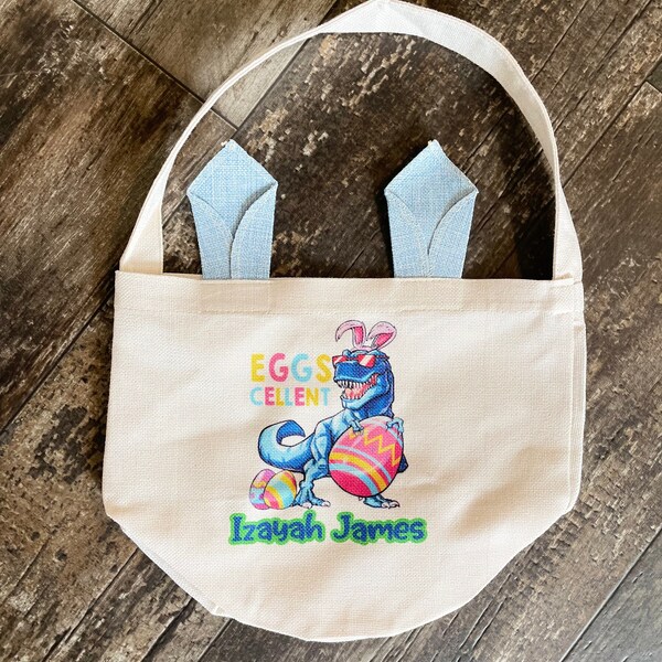 Dinosaur Eggs Cellent Easter Sublimation Design. Perfect for Boys Girls. Bunny Ears Easter Egg ...