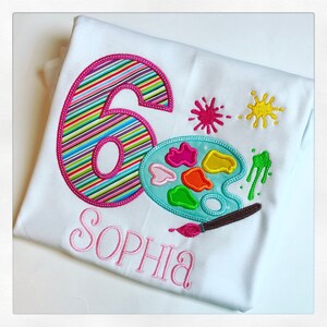 Paint Palette Numbers 1-9 Applique Paint Splatters Instant - Etsy