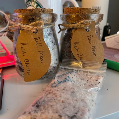 New Moon & Full Moon Bath Salt Set - Etsy