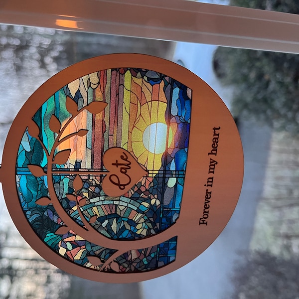 Wing Sun Catcher Sympathy Gift, Poem Card Memorial Suncatcher, Wing ...