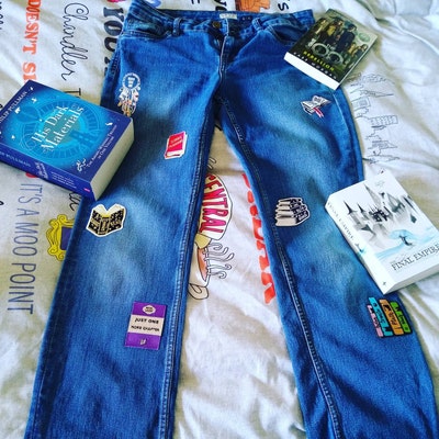 Book Iron-on Patch, Reading Book Badge, Student Badge, Vintage ...