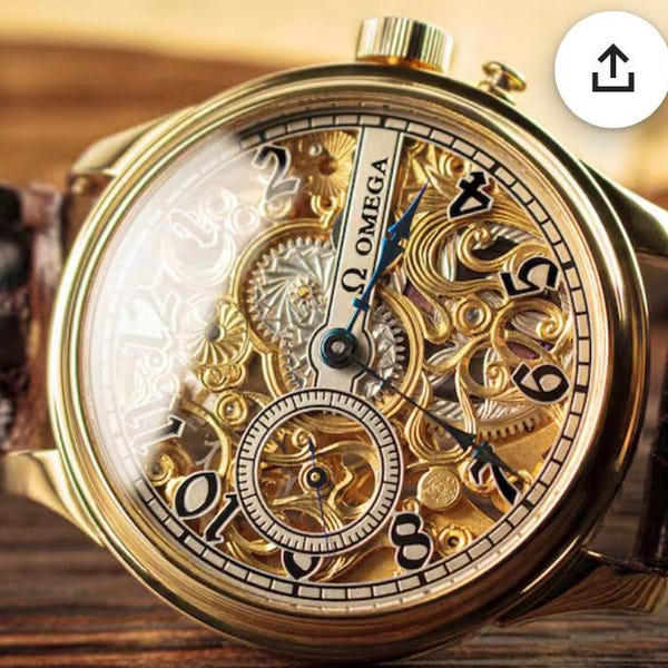 Omega Watch Masonic Watch Skeleton Watch Handmade Watch Freemason Watch ...