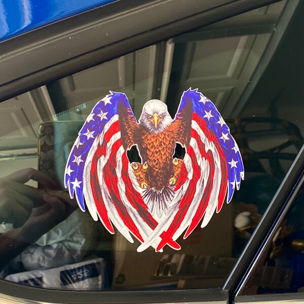 Bald Eagle American Flag Wings Decal - Etsy
