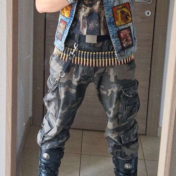 Bullet Belt,punk Belt,gothic Belt,heavy Metal Bullet Belt,punk Fashion ...