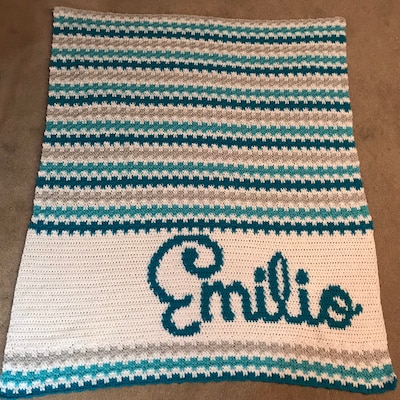 Custom Crochet Name Afghan PATTERN - Etsy
