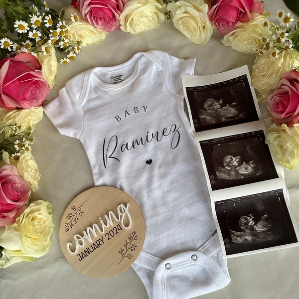 Personalized Pregnancy Announcement Sign | Coming Soon With Due Date ...
