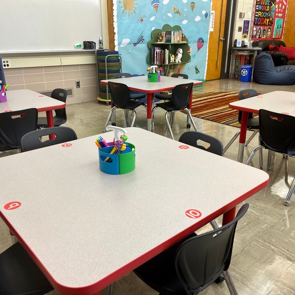 Numbered Desk Decals - Removable for Classroom - Etsy
