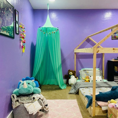 Bed Canopy, Chiffon Baldachin, Mint Canopy, Kids Ceiling Hanging Tent ...