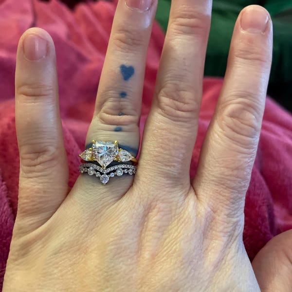 Portuguese Cut Engagement Ring, 2.50 CT Moissanite Anniversary Ring ...